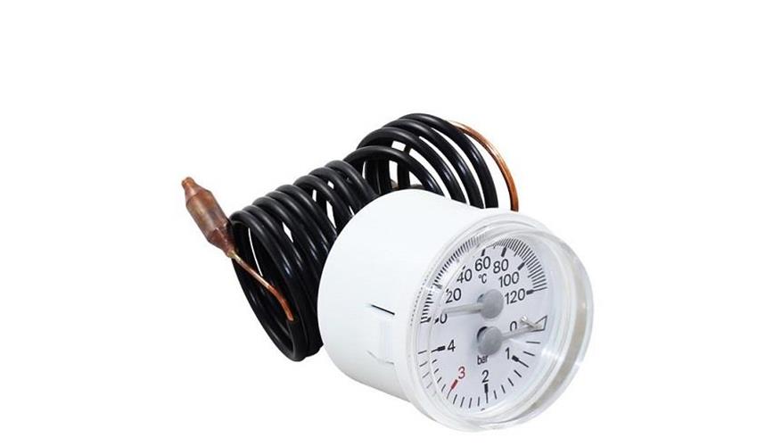 Termoidrometro idrometro manometro Ø42 0-4 BAR 0/120 °C R10030294